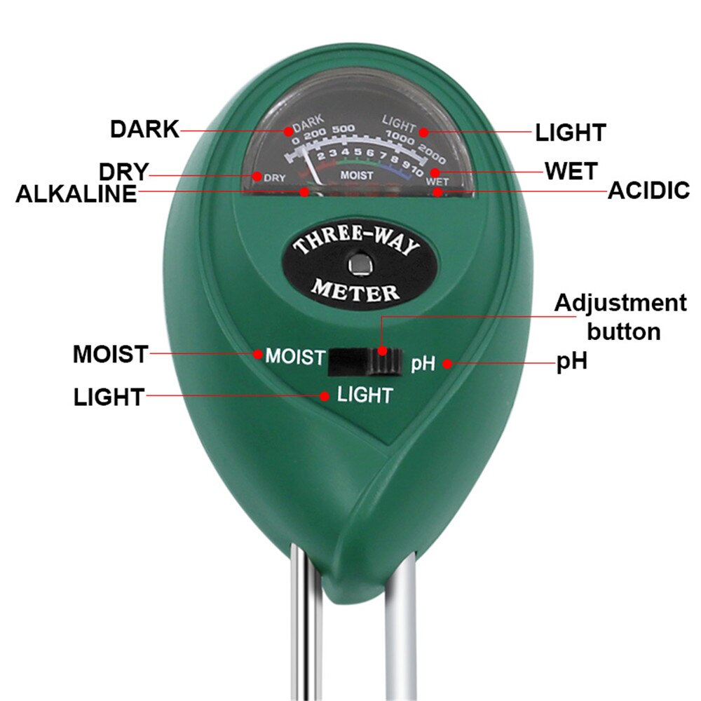 3/4 in 1 Soil Ph Meter Soil Tester PH Moisture Met... – Grandado
