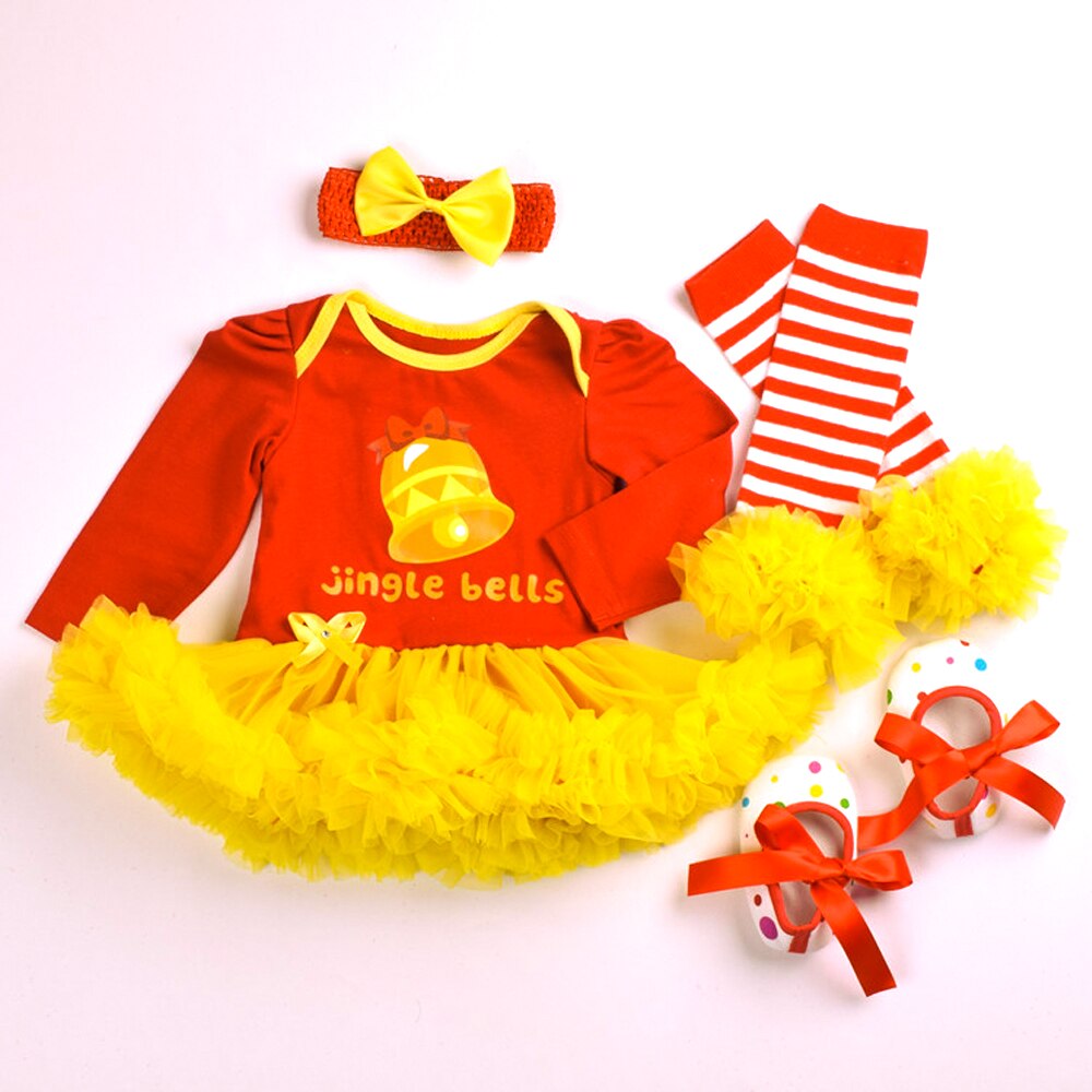 4pcs Clothing Set Christmas Baby Girl Clothes Newb... – Grandado