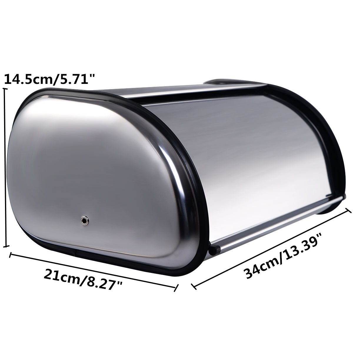 Stainless Steel Roll Top Bread Box Storage Bin Kee... – Grandado