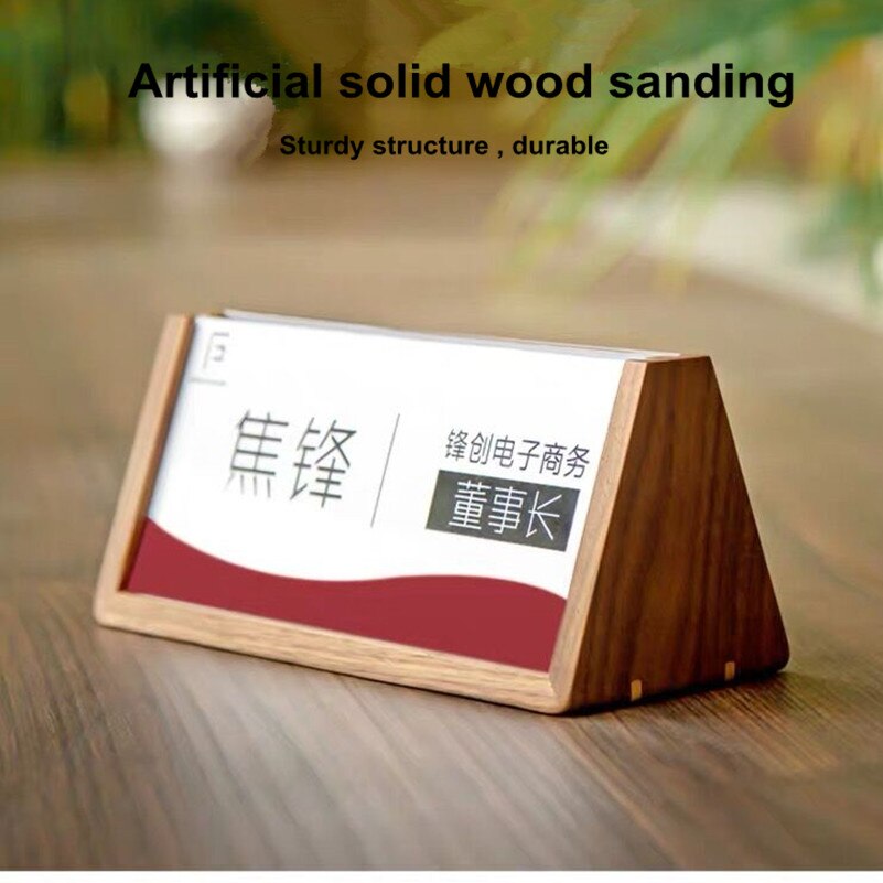 Double Side Wood Name Tent Card Plate Holder Offic... – Grandado