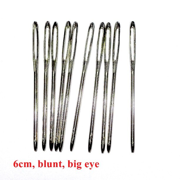 10pcs/lot big eye Needles blunt white 7cm long lar... – Grandado