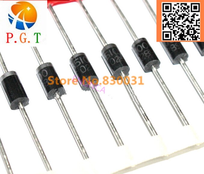 100pcs SB5100 DIODE SCHOTTKY 100V 5A DO201AD Recti... – Grandado