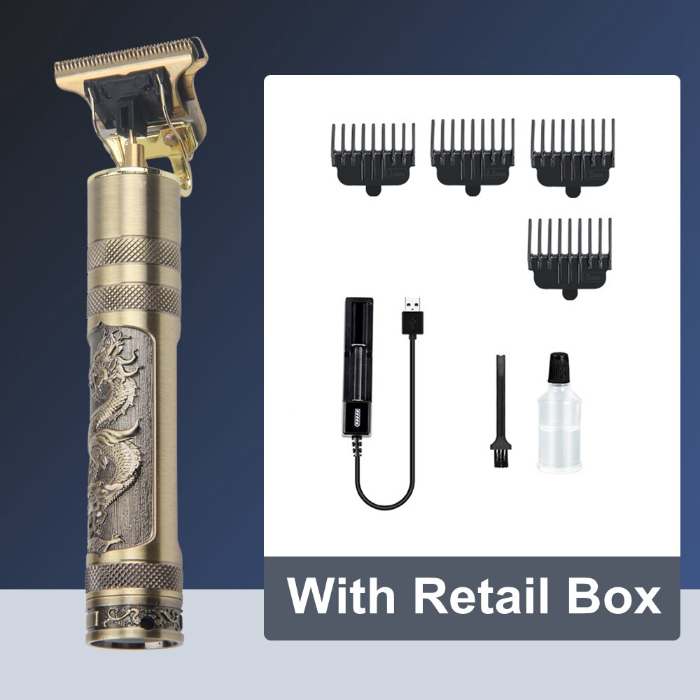 USB Rechargeable T9 Hair Clipper Electric Hair Tri... – Grandado