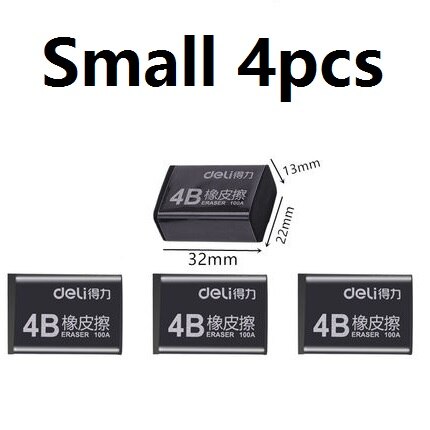 4Pcs Soft 4B Black Color Erasers Pencil Eraser Sch... – Grandado