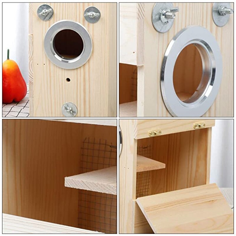 Wood Bird Breeding Box Bird House Nest Parrot Bree... – Grandado