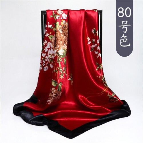 90 X 90cm Silk Scarves Chinese-Style Bandana Scarf... – Grandado