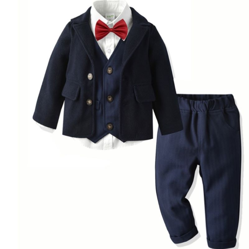 Winter Flower Boy Suit/Good 5 Pieces Boy's Wedding... – Grandado