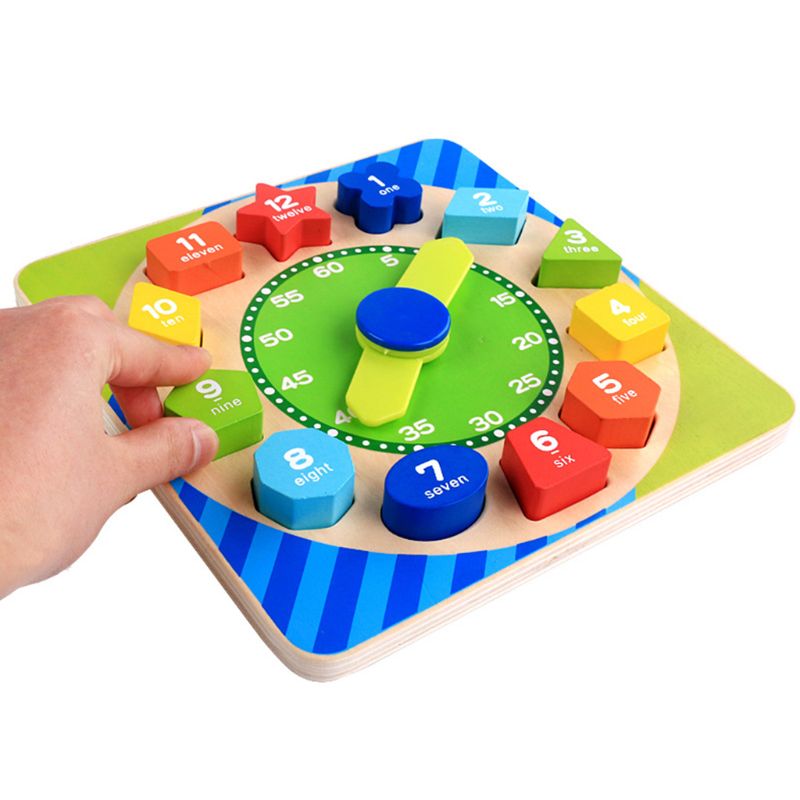 Shop. Wooden digital Clock Toy with Number and Sha... – Vicedeal