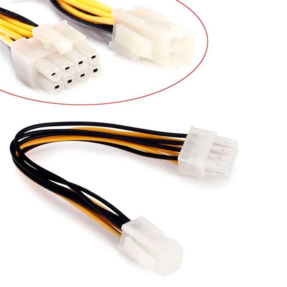 1 Pcs 4 Pin Male Naar 8 Pin Vrouwelijke Cpu Power ... – Vicedeal