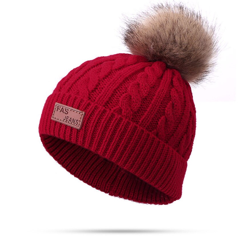 Gorro de invierno con pompones para niñas, gorros ... – Grandado
