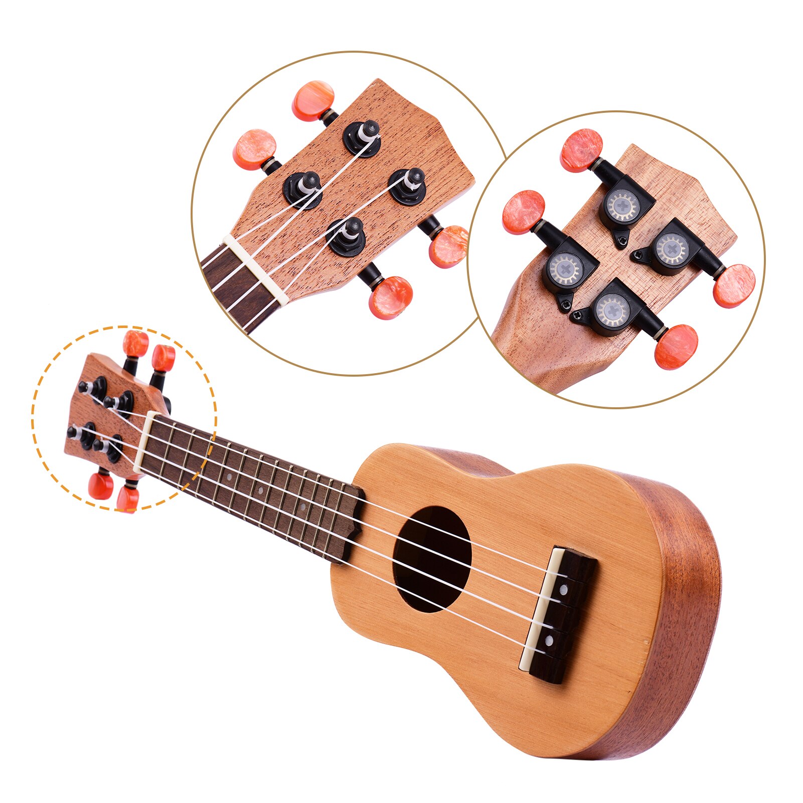 Muslady 17 Inch Mini Acoustic Ukulele Travel Porta... – Grandado