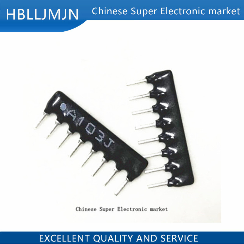 50PCS A08-103 SIP-8 10K Ohm 8 Commoned Resistor Ne... – Grandado