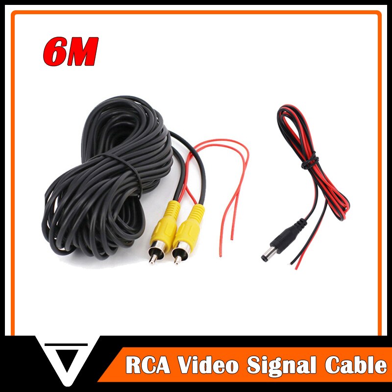 6 Meters RCA Video Signal Cable + Power cable Car ... – Vicedeal