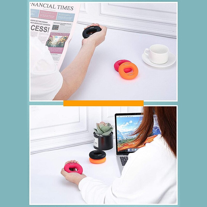 Hand Grip Strengthener Rings, 3 Pack Silicone Sque... – Vicedeal