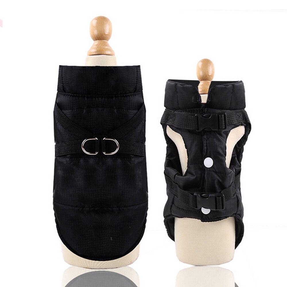 Dog Warm Jacket With Chest Harness Strap Puppy Cos... – Vicedeal