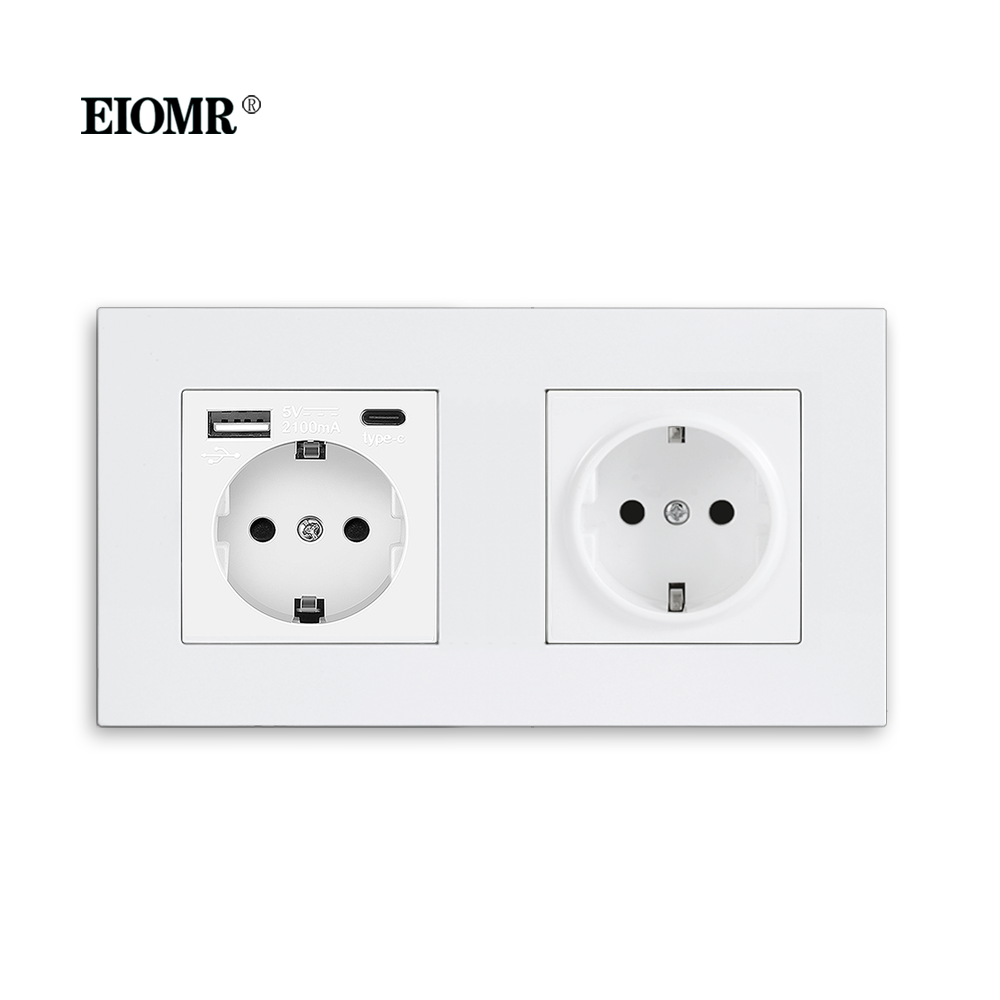 EIOMR Wall Type C Power Outlet Wall Light Switch 1... – Grandado