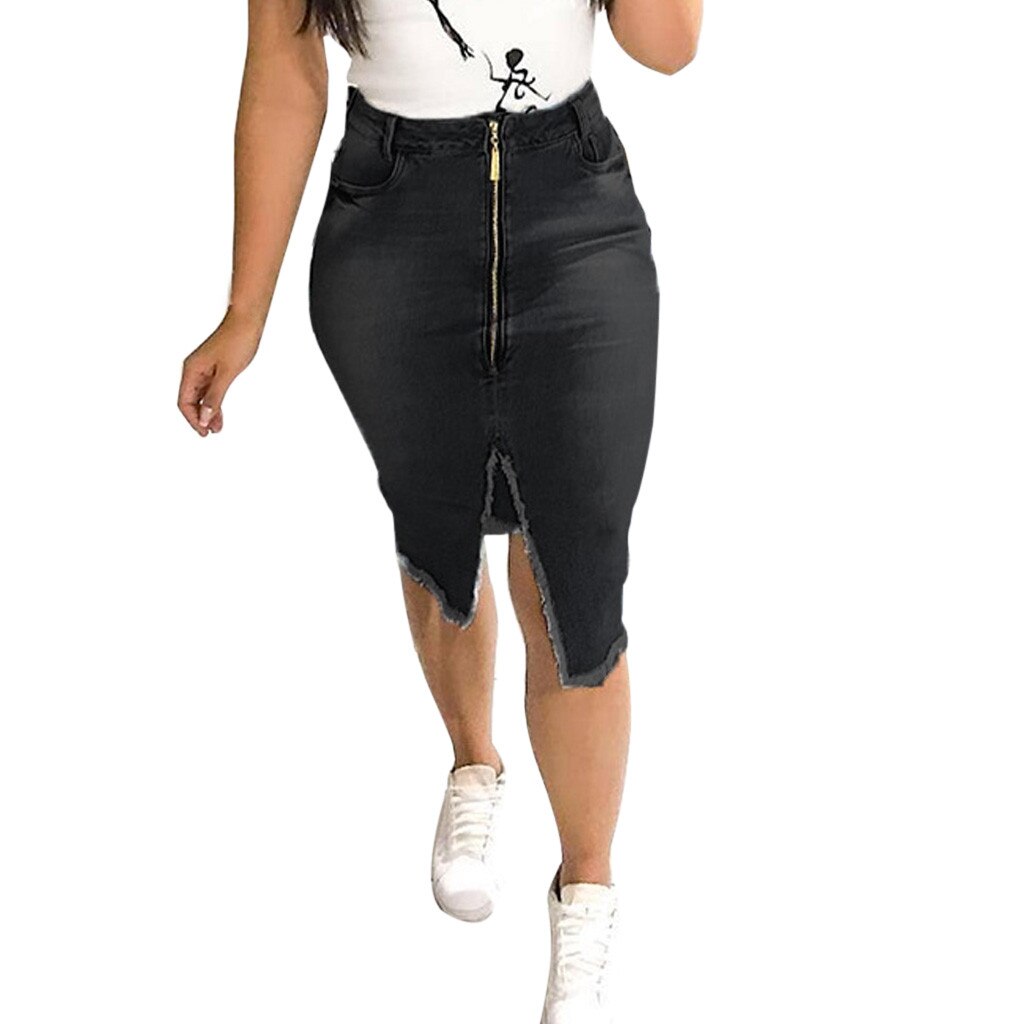 Vrouwen Mode Hoge Taille Ripped Split Bodycon Stre... – Vicedeal