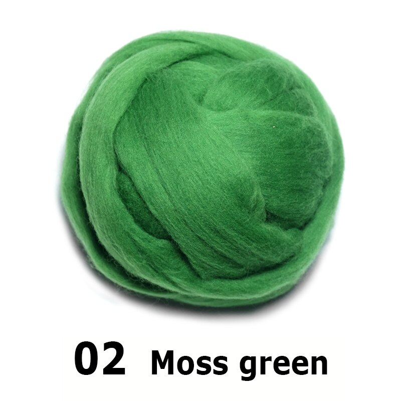 handmade Wool Felt for felting 50g Moss green Perf... – Vicedeal