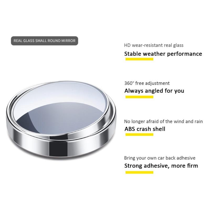 360 Degree Rotating Wide Angle Small Round Car Mir... – Grandado