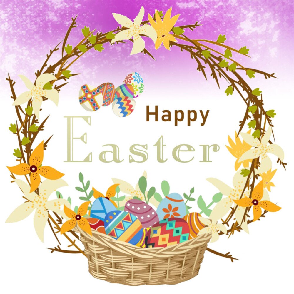 48cm Easter Showcase Sticker Flower Basket Glass S... – Grandado