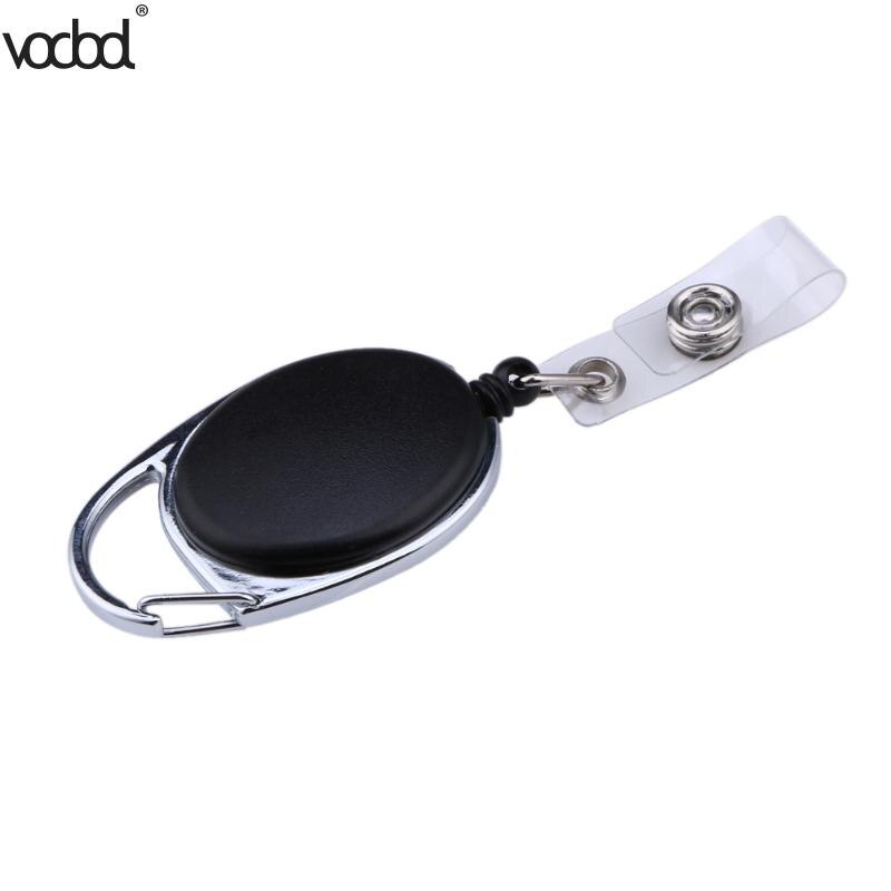 2pcs Black Retractable Pull Key Ring Chain Reel ID... – Grandado