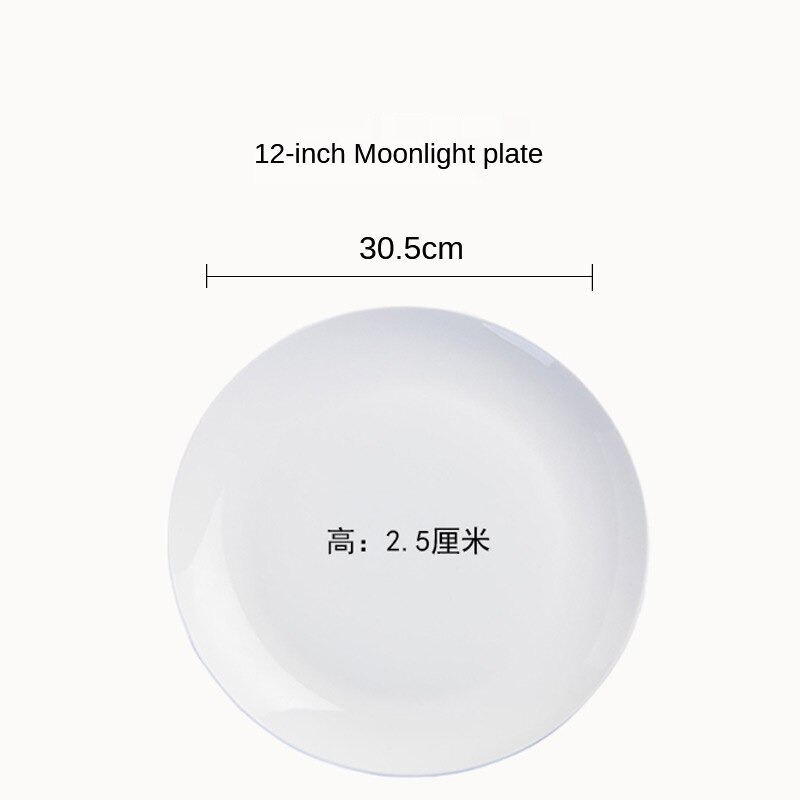 Pure White Bone China Plate Chinese Ceramic Tablew... – Grandado