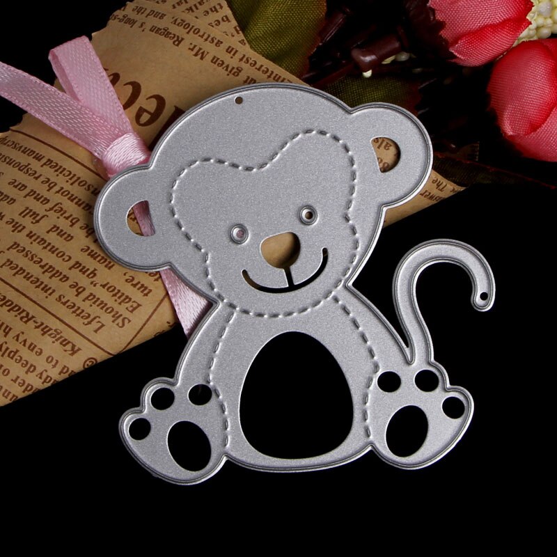 Cute Monkey Cutting Dies Stencils DIY Scrapbook Al... – Grandado