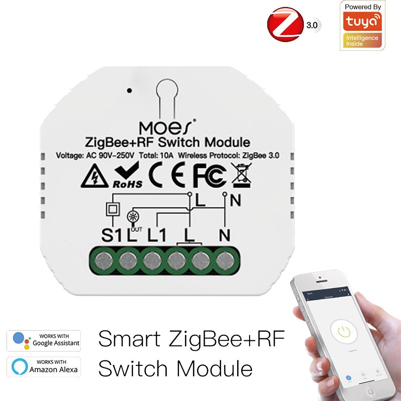 Zigbee 30 Wifi Smart Lichtschakelaar Relais Modul Vicedeal