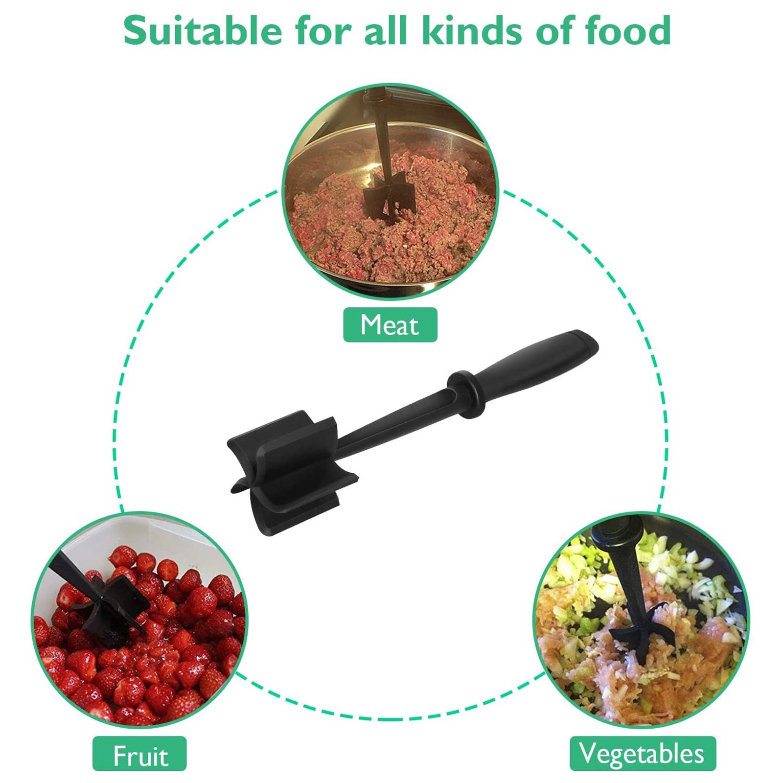 Premium Heat Resistant Meat Chopper Smasher For Ha... – Grandado