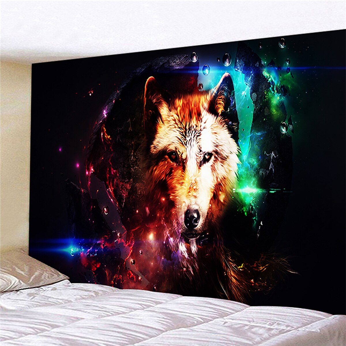 Wall Tapestry Colorful Floral Print starry sky Pri... – Grandado