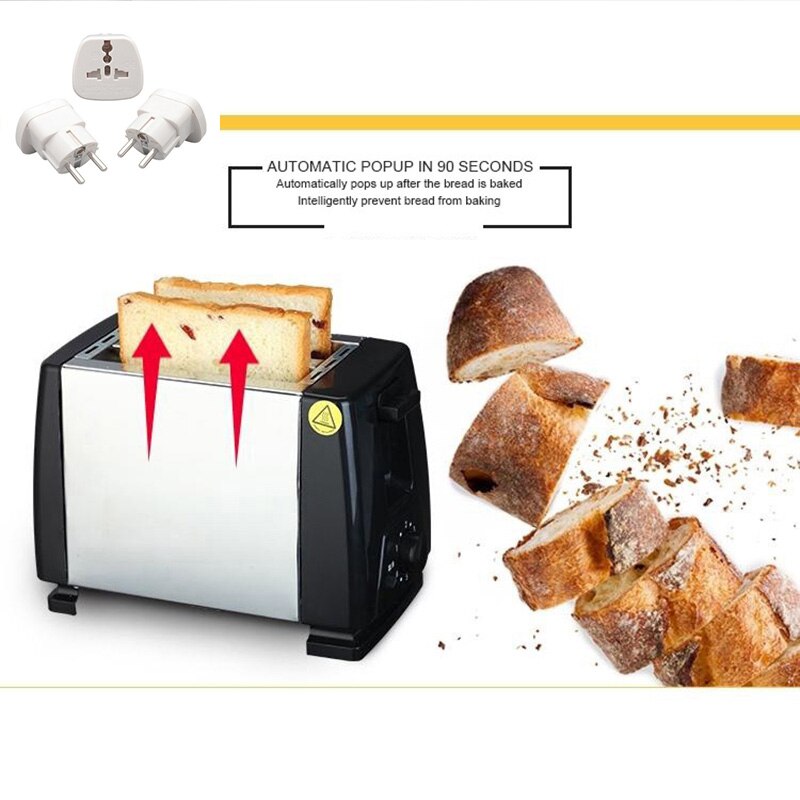 2 Plakjes Broodrooster Automatische Rvs Snelle Ver... – Vicedeal