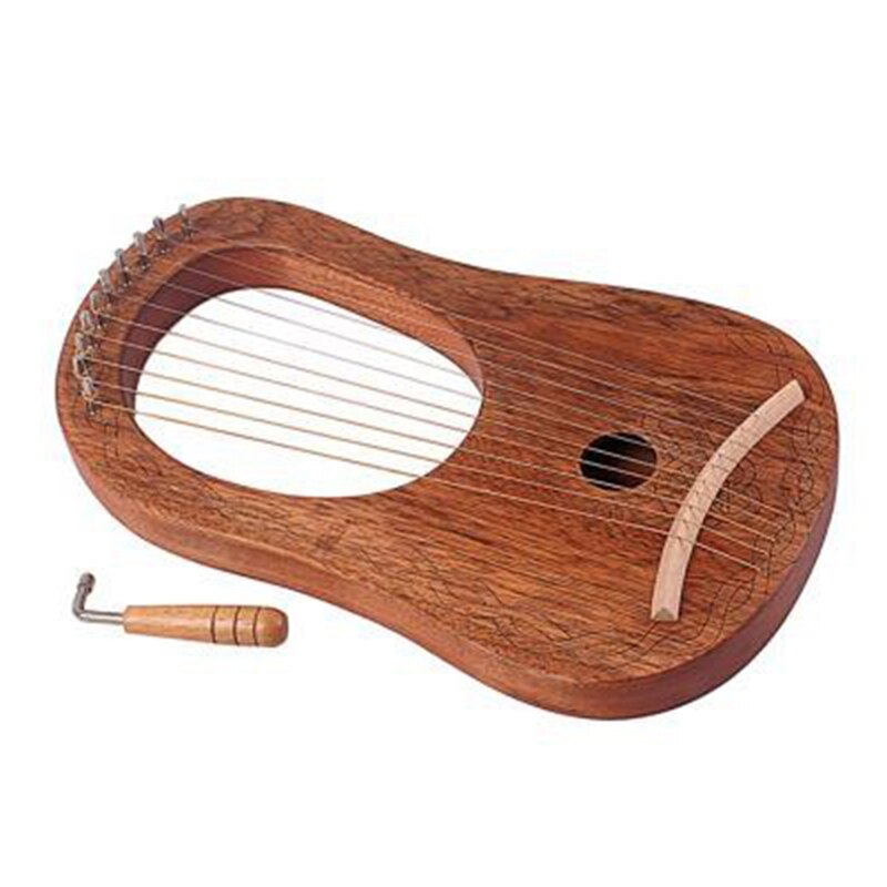 Wooden Harp 10 String Harp Portable Small Lyre wit... – Grandado