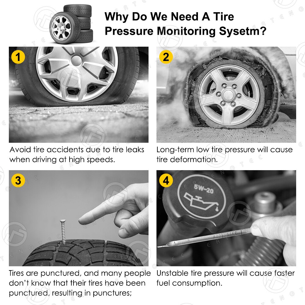 Tire Pressure Indicator Smart TPMS Monitoring Alar... – Vicedeal