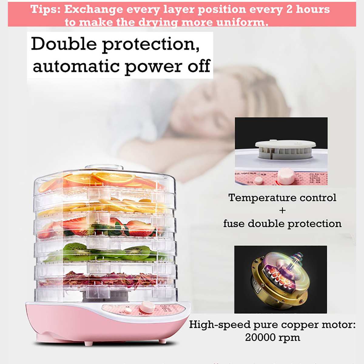 Food Dehydrator Fruit Vegetable Herb Meat Drying M... – Grandado
