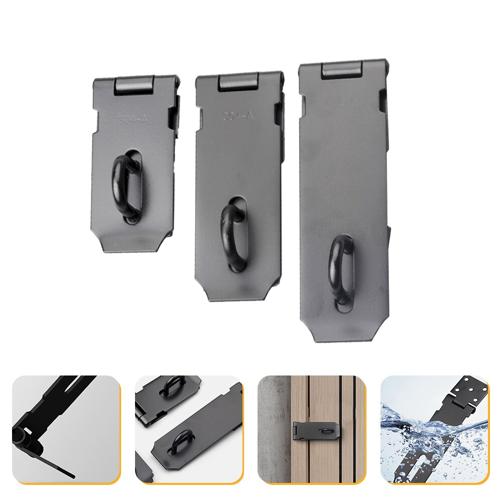 1 Set Door Hasp Heavy Duty Gate Lock Hasp Stainles... – Grandado