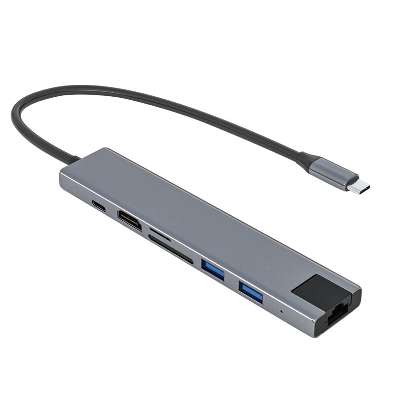 USB C Hub Adapter 7 in 1 Type C Hub with 4K@30Hz H... – Vicedeal