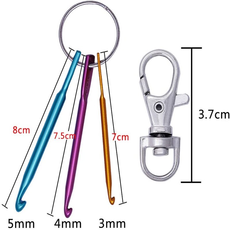 IMZAY Mini Crochet Hooks With Keychain And Swivel ... – Grandado