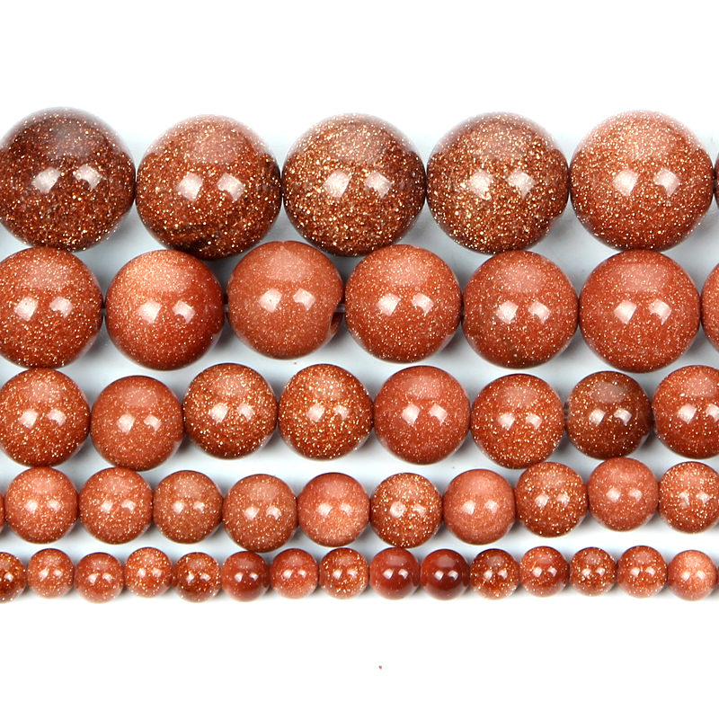 Natural Stone Beads Sandstone Glass Round Loose Be... – Grandado