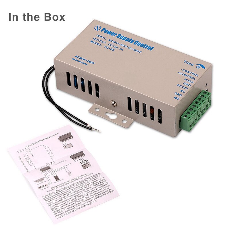 DC 12V 5A Access Control Power Supply AC 90-260V f... – Vicedeal