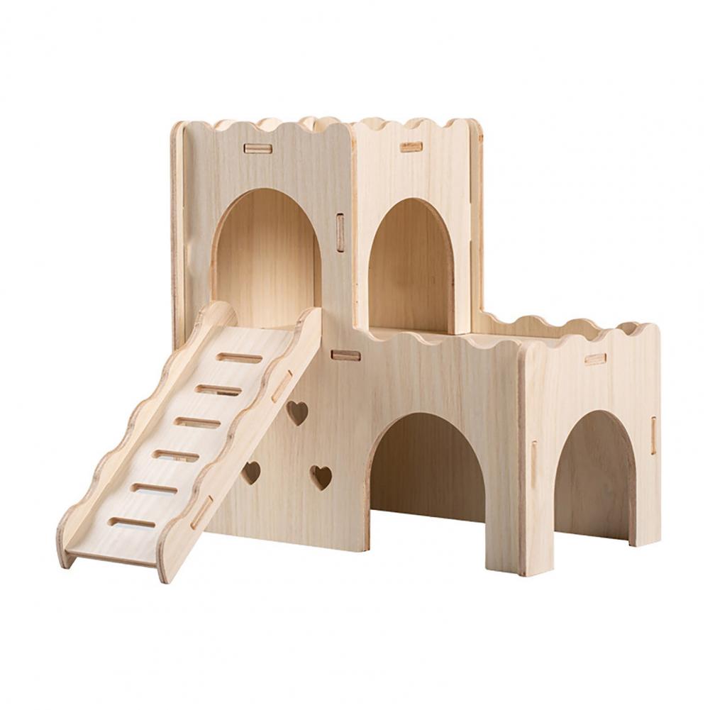 Hamster House Guinea Toy Wood Hideout Wooden Cabin... – Grandado