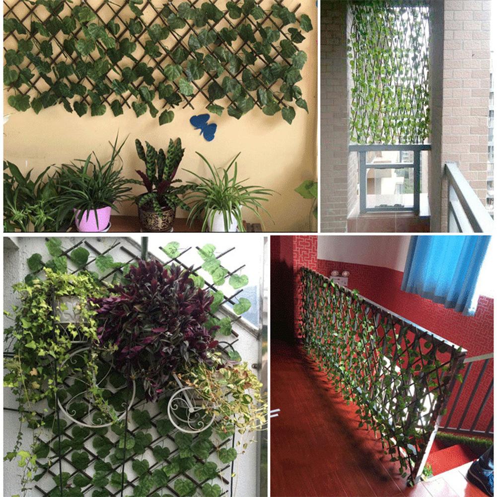 40cm/70cm Green Leaves Simulation Fence Outdoor Re... – Vicedeal