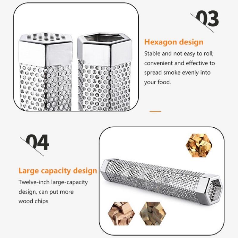 12 Inch 304 Stainless Steel Cold Smoke Tube Smoked... – Grandado