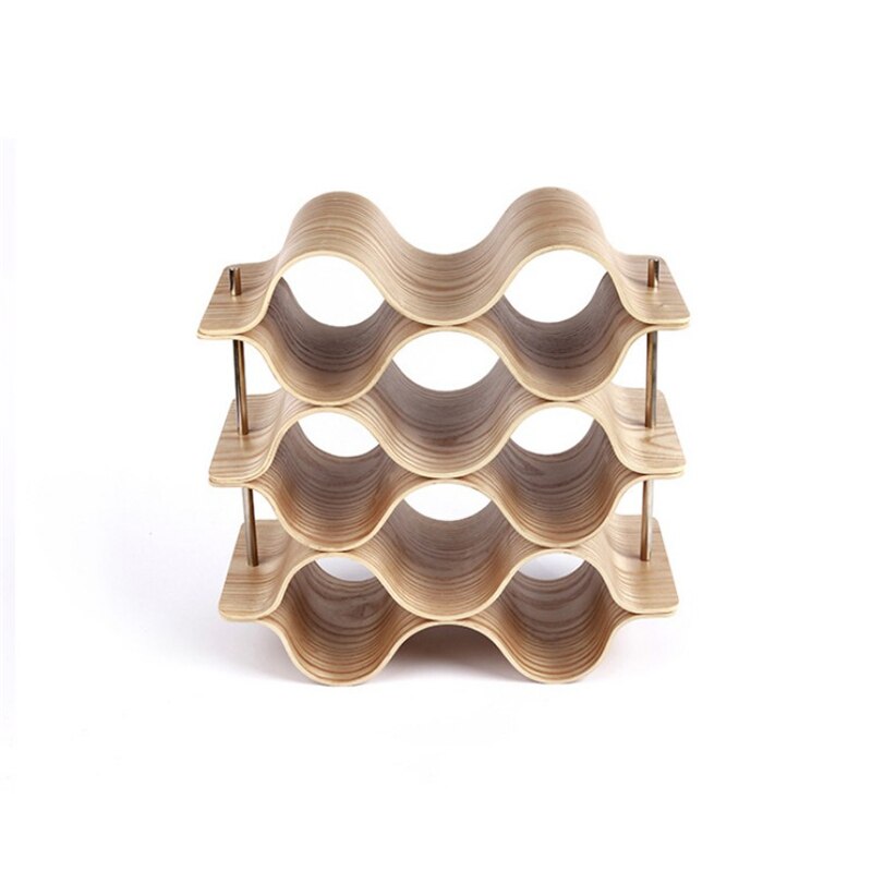 4/3/2 Layers Wooden Wave Wine Rack Home Grape Wine... – Grandado