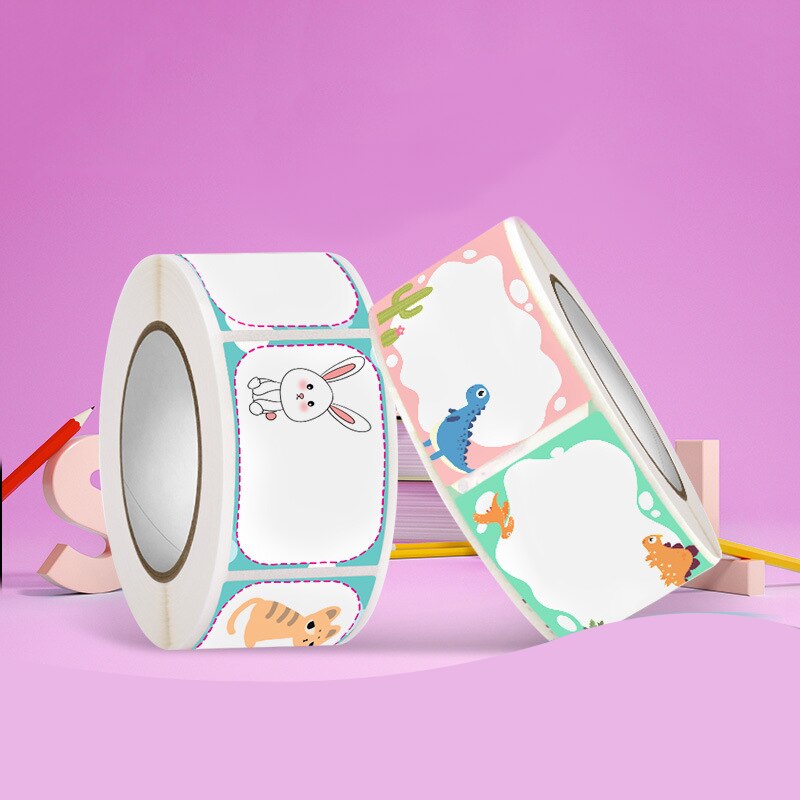 250pcs/roll Cartoon Animals Name Tag Labels Write-... – Grandado
