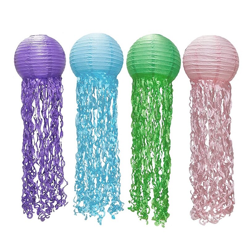 Mermaid Hanging Jellyfish Paper Lanterns Kit Merma... – Vicedeal