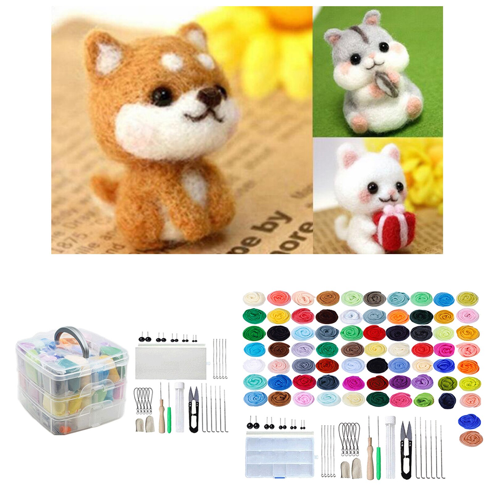 Beginner Needle Felting Kit Wooden Handle Felt Wor... – Vicedeal
