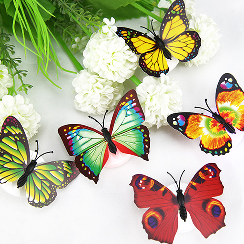 Stijl Dubbele Laag 3D Vlinder Muur Sticker Op De M... – Vicedeal