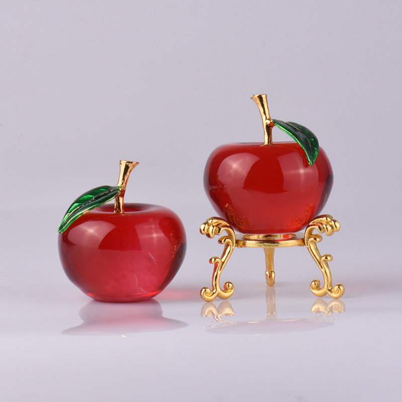 Red crystal apple home decoration ornament peace f... – Grandado
