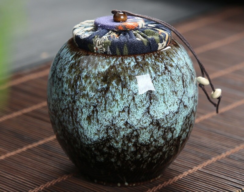 250ml Ceramic tea pot sealed pot household storage... – Grandado