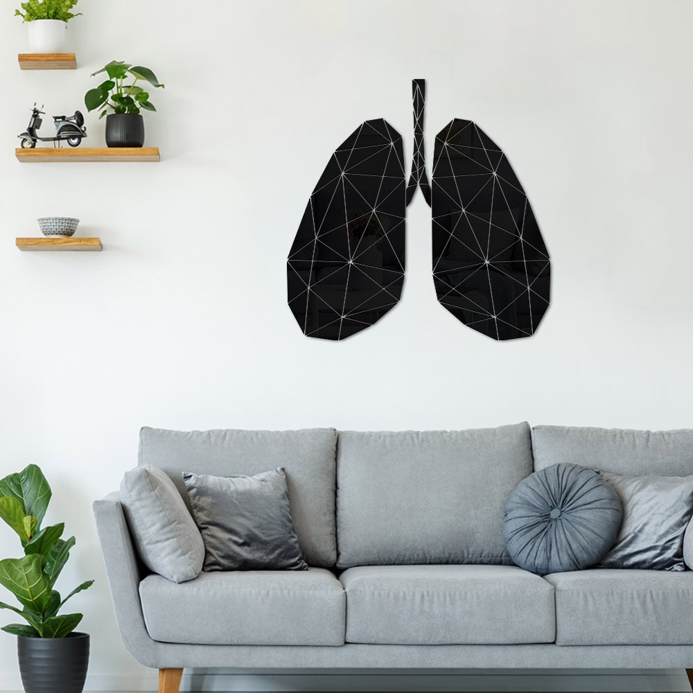 Lung Anatomy Acrylic Mirror Wall Art Sticker Alveo... – Grandado
